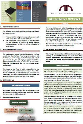 NTRF - National Tertiary Retirement Fund